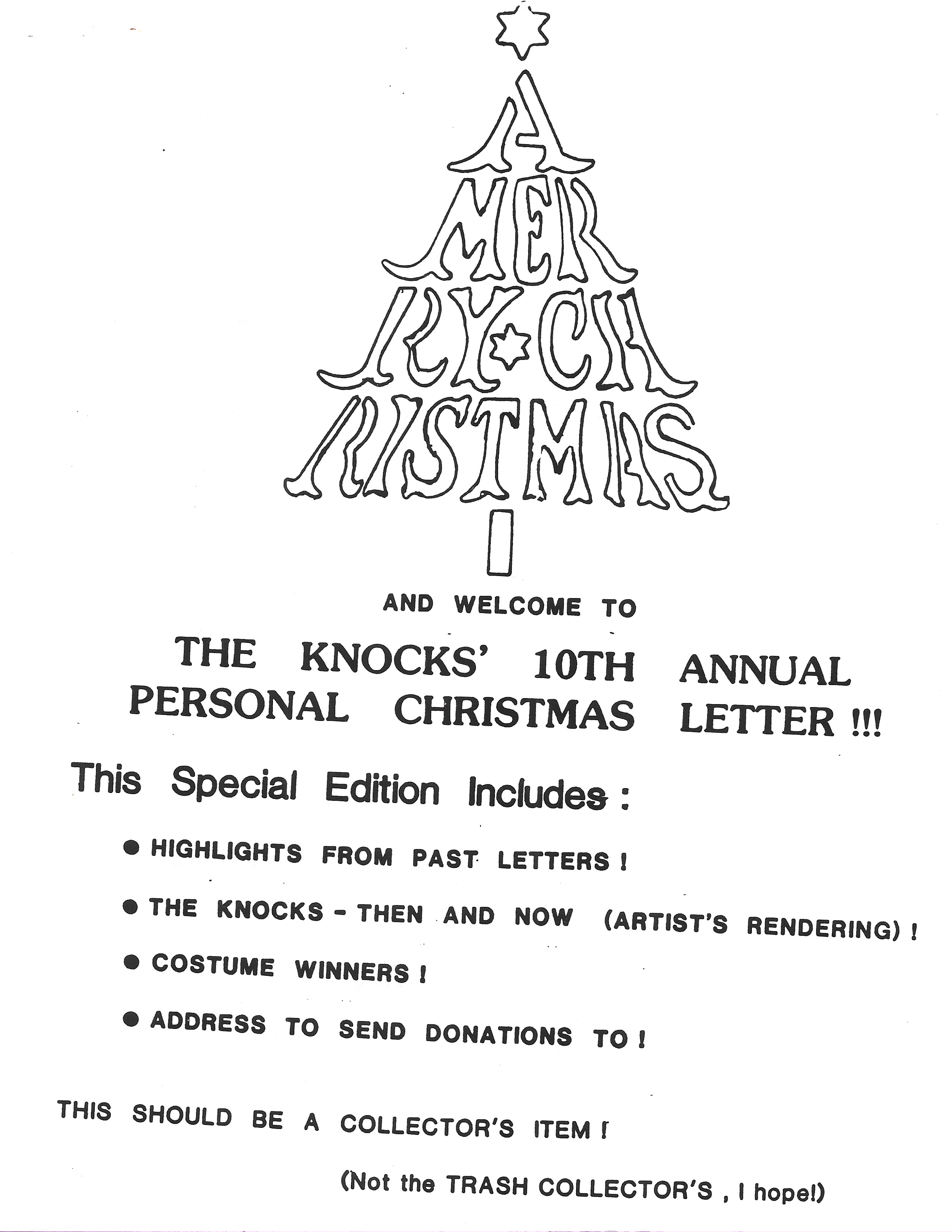 (1990) 10th Annual Personal Christmas Letter